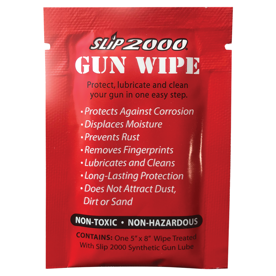 Slip 2000 Gun Wipes : Easy cleanup & lubrication in one towelette